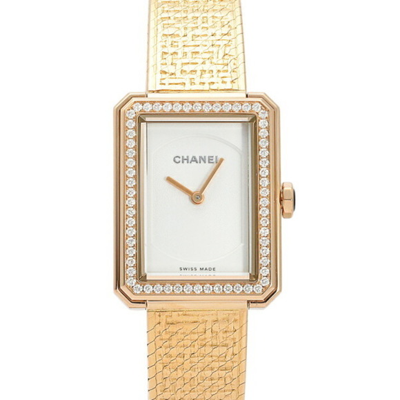 CHANEL | Accessories | Chanel Boyfriend Tweed H488 Opal White Dial ...